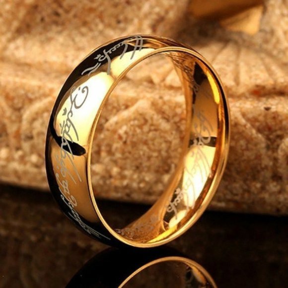Jewelry | Lord Of The Rings The One Ring Replica 6mm Gold | Poshmark